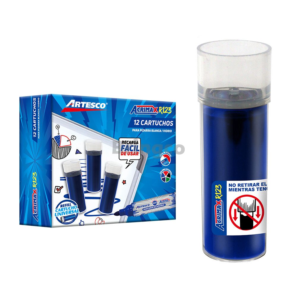 Recarga para Marcador Acrimax R123 Artesco Azul Und (Br)